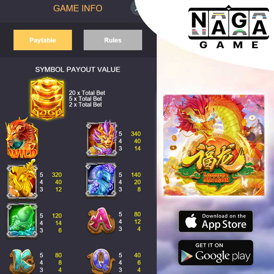 LONGEVITY DRAGON สล็อตแตกบ่อย โบนัสเยอะ BY NAGA GAMES
